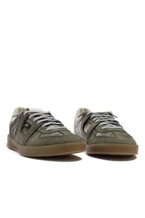 P448 Monza Leather & Suede Sneakers - Galaxy Army Green