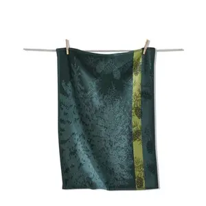 TAG Wilde Pine Jacquard Dishtowel Multi Cotton Kitchen Towel - Green