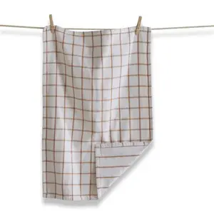 TAG Classic B Windowpane Cotton Dishtowel For Kitchen - Pink
