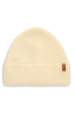 Vince Brushed Cashmere Cuffed Beanie - Ivory