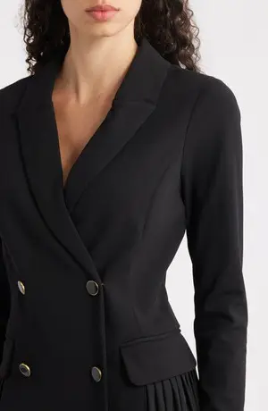 Julia Jordan Double Breasted Long Sleeve Coat Dress