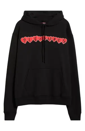 PLEASURES Grin Heart Graphic Hoodie