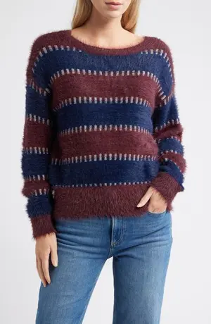 City Blues Striped Sweaters For Women