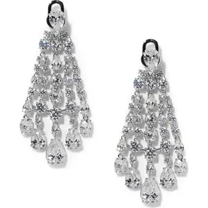 Nadri Hollywood Chandelier Earrings - Rhodium