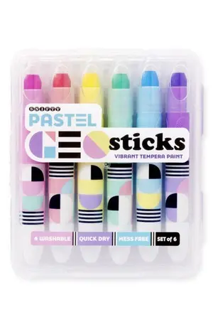 SNIFTY Geo Sticks 6-pack Pastel Tempera Paint Sticks - Multi