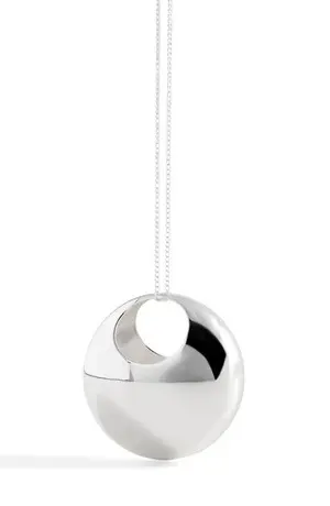 Mango Metallic Pendant Necklace - Silver