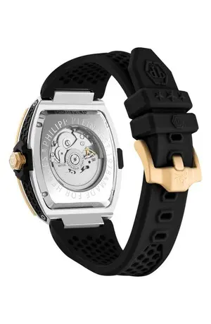 Philipp Plein The $keleton 2.0 Automatic Silicone Strap Watch
