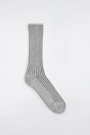 Cos Chunky Ribbed-knit Socks - Gray