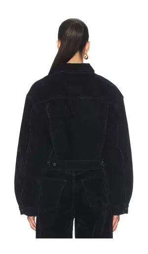 AGOLDE Radley Velvet Jacket - Navy
