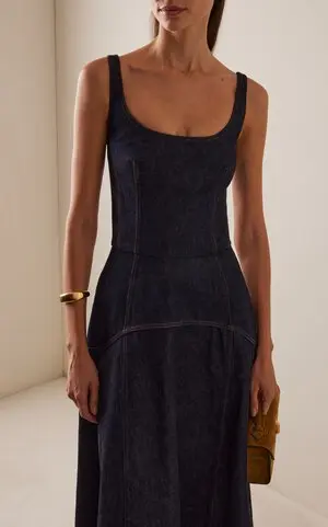 Adam Lippes Veda Denim Midi Dress