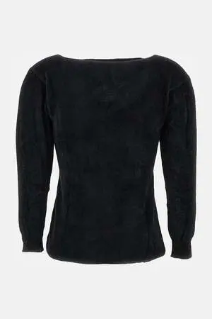 LIVTHELABEL V-neck 3/4 Sleeve Top - Nero