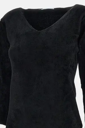 LIVTHELABEL V-neck 3/4 Sleeve Top - Nero
