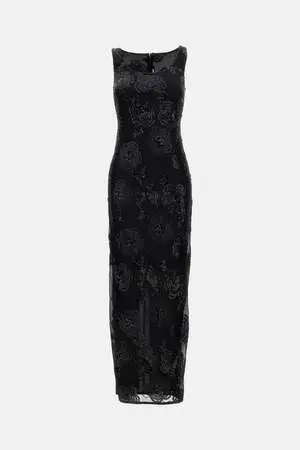 ROTATE BY BIRGER CHRISTENSEN Maxi Dress With Bead Detailing - Black