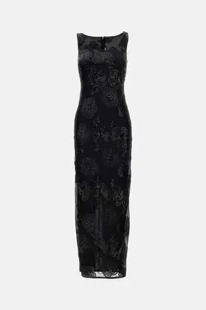 ROTATE BY BIRGER CHRISTENSEN Maxi Dress With Bead Detailing - Black