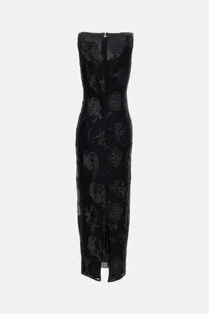 ROTATE BY BIRGER CHRISTENSEN Maxi Dress With Bead Detailing - Nero