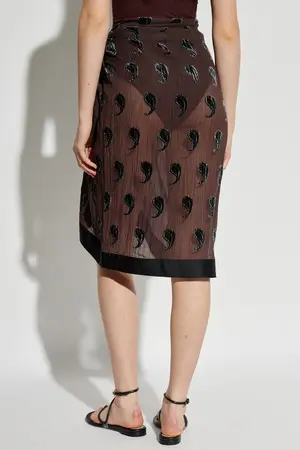 Tory Burch Wrap-tie Skirt - Brown