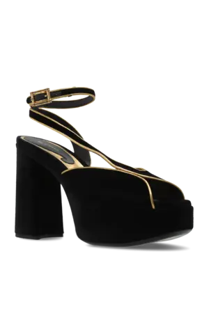 Etro Velvet Platform Sandals