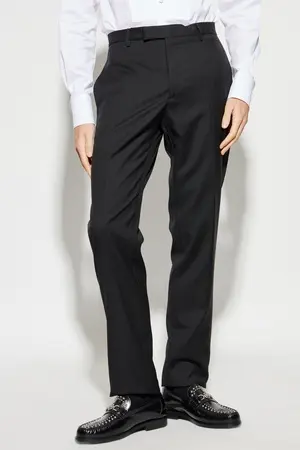 Etro Wool Trousers With Side Stripes - Black