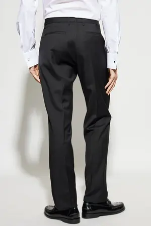 Etro Wool Trousers With Side Stripes - Black