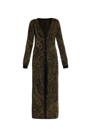 Etro Long Cardigan With Lurex Thread - Black