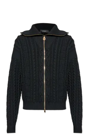 Versace Cardigan With Decorative Knit