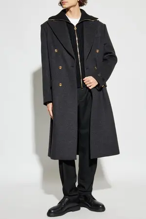 Versace Double-breasted Wool Coat