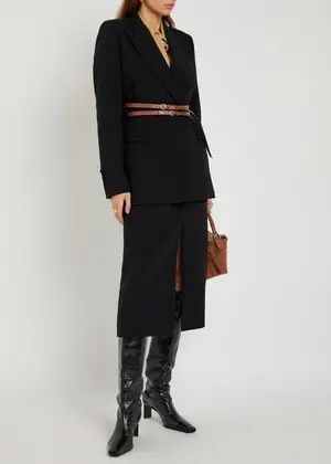 Gabriela Hearst Wool Midi Skirt