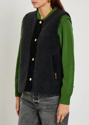 Barbour Corduroy-trim Fleece Gilet