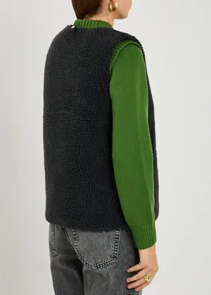 Barbour Corduroy-trim Fleece Gilet