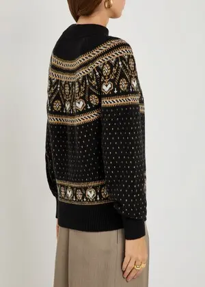 Khaite Fair Isle Cashmere Jumper - Black