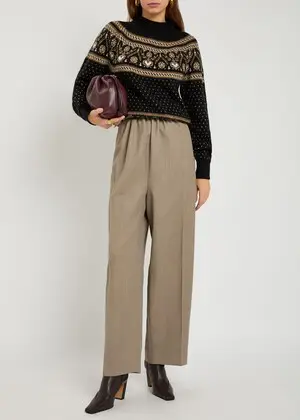Khaite Fair Isle Cashmere Jumper - Black