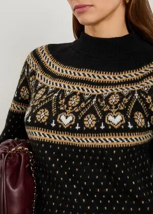 Khaite Fair Isle Cashmere Jumper - Black