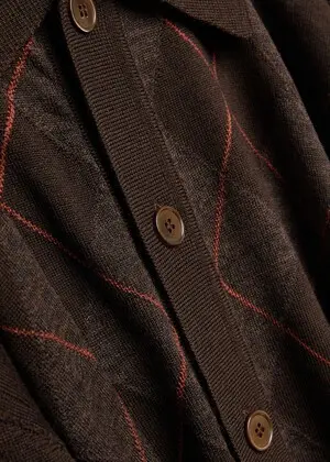 Our Legacy Argyle Intarsia Wool Polo Shirt