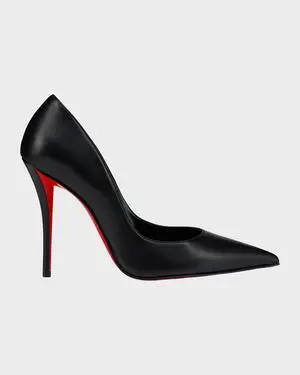 CHRISTIAN LOUBOUTIN 100mm Miss Z Leather Pumps - Black