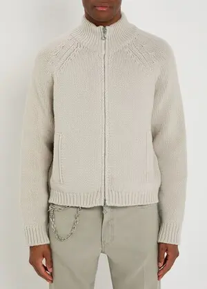 Our Legacy Ribbed Merino Wool Zip-through Cardigan