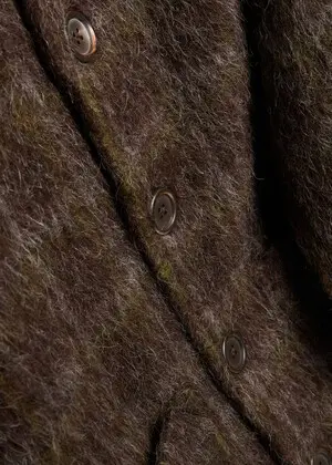 Our Legacy Checked Brushed Wool-blend Cardigan