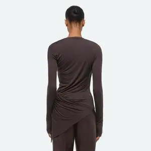 Helmut Lang Twisted Longsleeve Shirt - Dark Roast