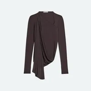 Helmut Lang Twisted Longsleeve Shirt - Dark Roast