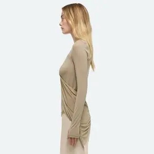 Helmut Lang Twisted Longsleeve Shirt - Taupe