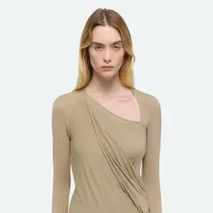 Helmut Lang Twisted Longsleeve Shirt - Taupe