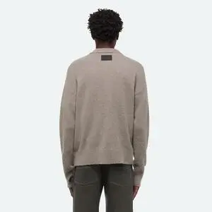Helmut Lang Brushed Polo Sweater - Fog