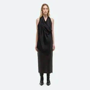 Helmut Lang Draped Cowl Top - Black