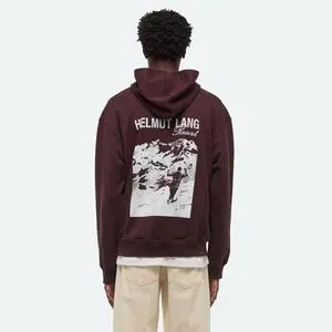Helmut Lang Printed Skier Hoodie - Mahogany