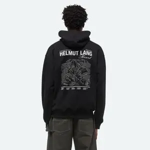 Helmut Lang Ski Map Hoodie - Black