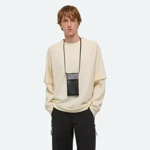 Helmut Lang Double-layer Waffle Tee - Winter White