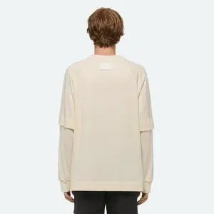 Helmut Lang Double-layer Waffle Tee - Winter White