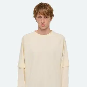 Helmut Lang Double-layer Waffle Tee - Winter White