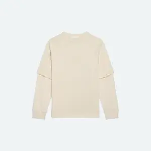 Helmut Lang Double-layer Waffle Tee - Winter White