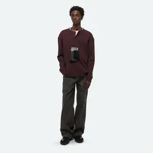 Helmut Lang Waffle Henley - Mahogany