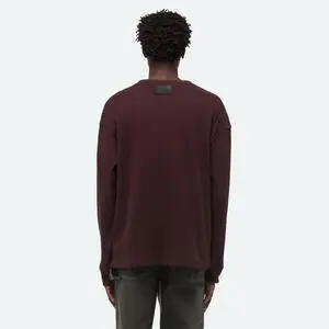 Helmut Lang Waffle Henley - Mahogany